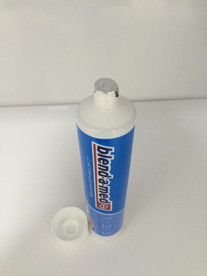 Laminated Round Toothpaste Tube With Rib Screw Cap And Offset Printing