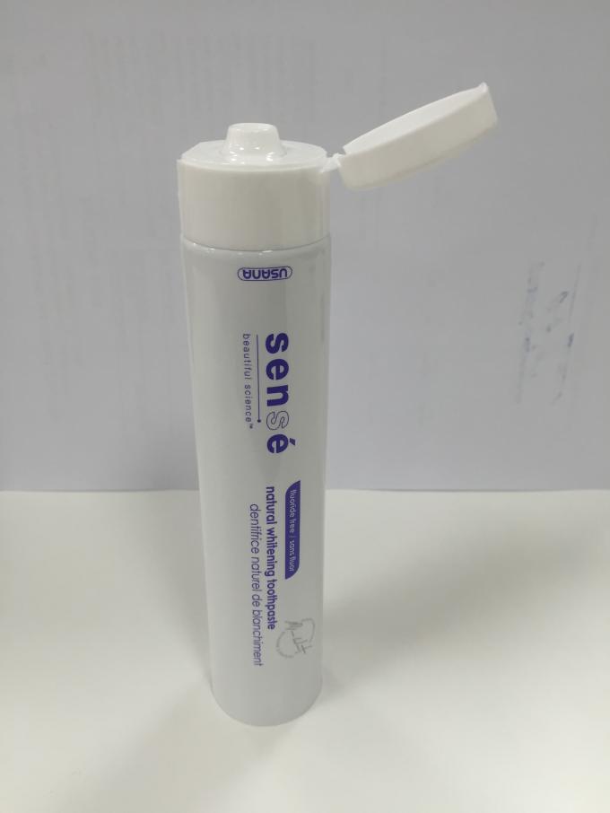 Professional Silver Toothpaste ABL Laminated Tube With Flip Top Cap