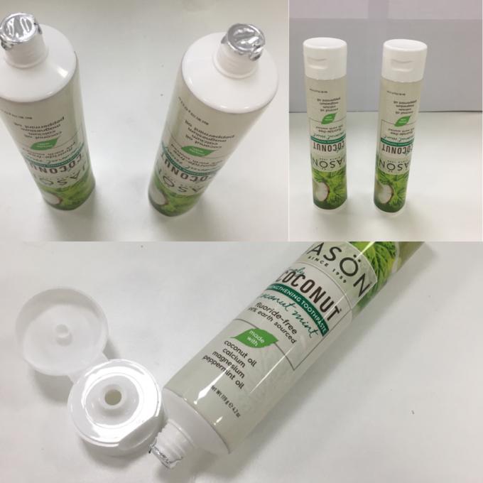 Offset Printing PBL350 Laminated Tubes With Flip Cap , Small Toothpaste ...