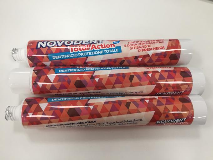 Round Laminated Aluminum Barrier Toothpaste Tube With Fez Cap Φ28 250μ