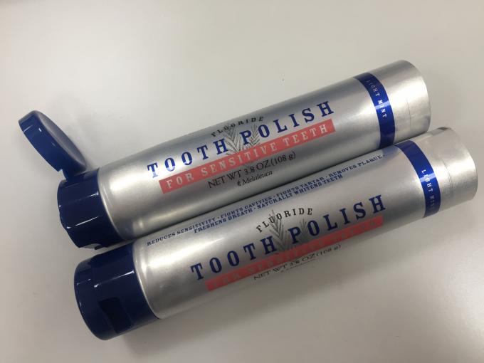 Silver 108g-D35mm Laminate Tube Toothpaste Tube With Flip Top