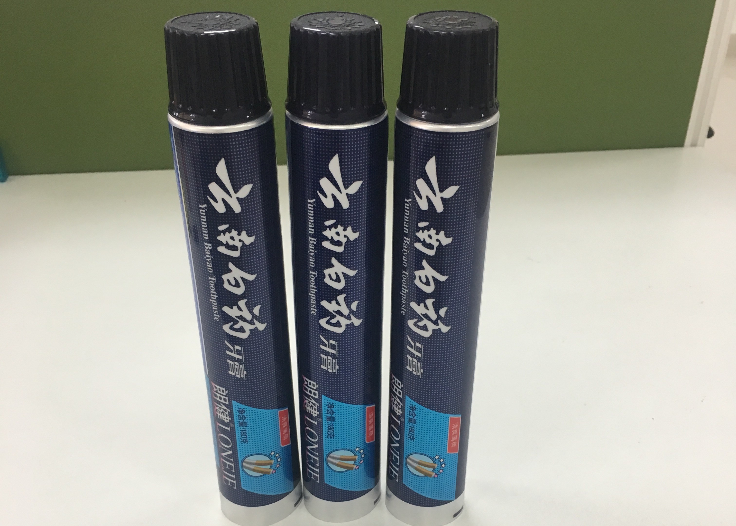 180g Customized Cap Toothpaste Bottle With Round Aluminizing Barrier ...