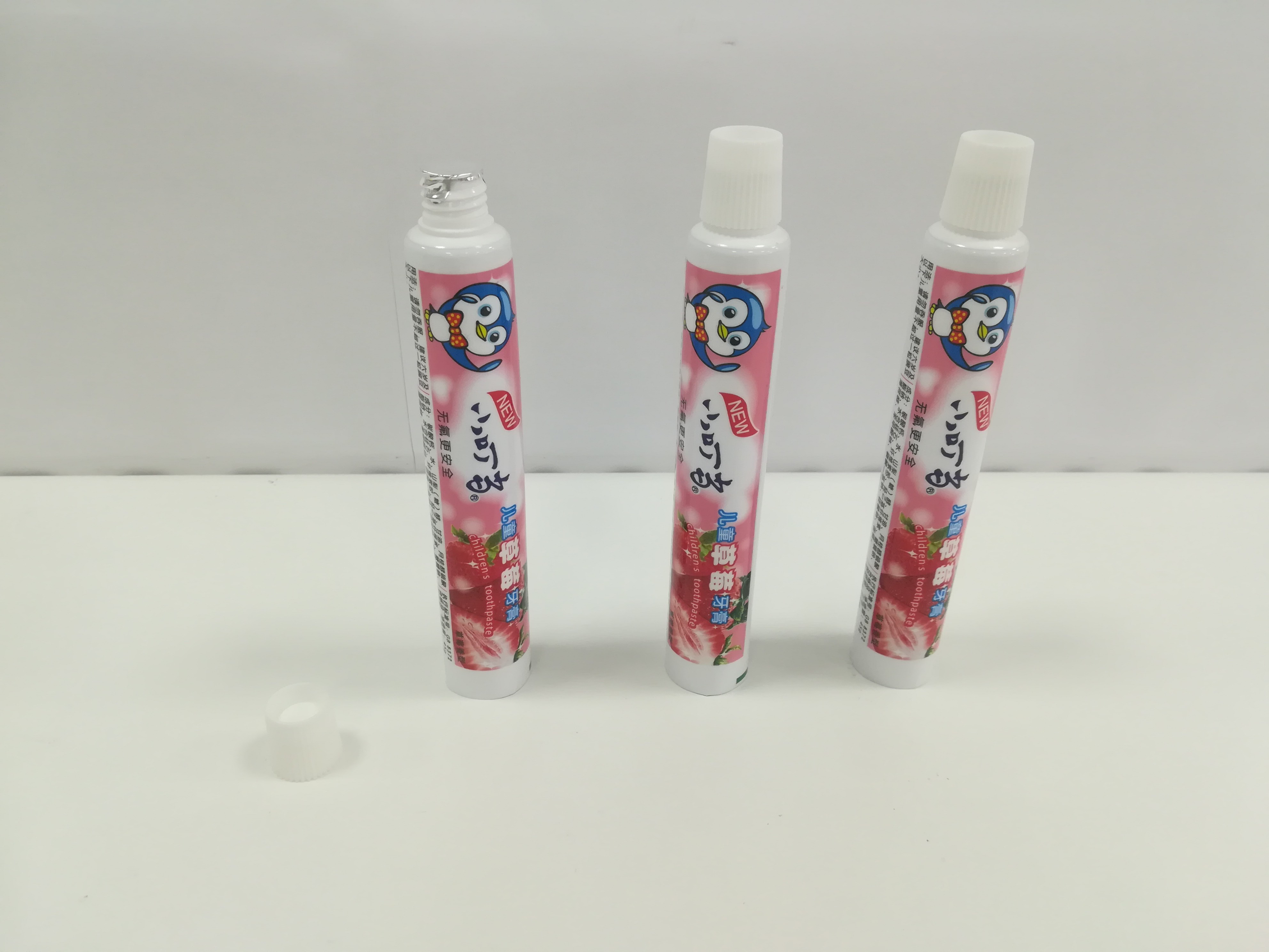 50g Laminated Children Toothpaste Tube Packaging Conical Ribbed Screw ...